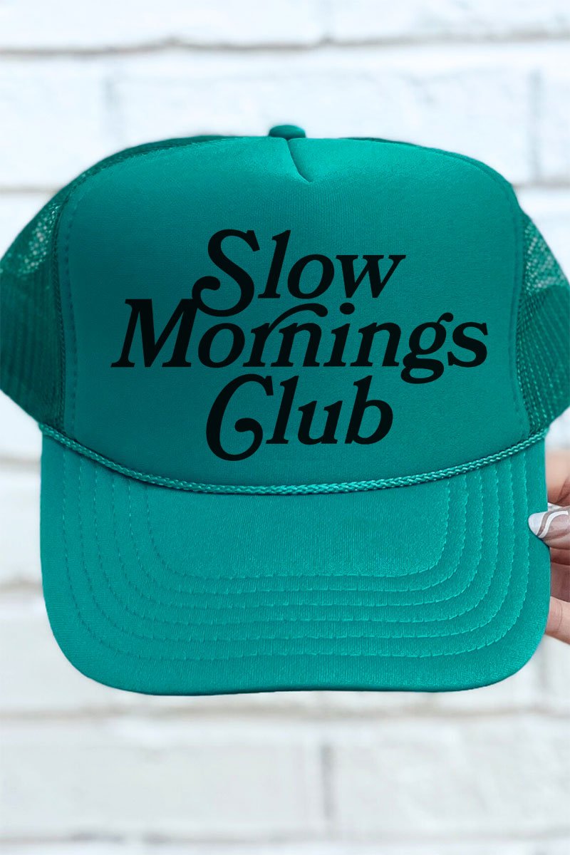 Slow Mornings Club Otto Jade Foam Front Trucker Hat | Wholesale ...