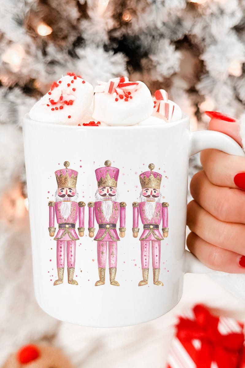Pink Jolly Nutcracker Ceramic Mug | Wholesale Accessory Market
