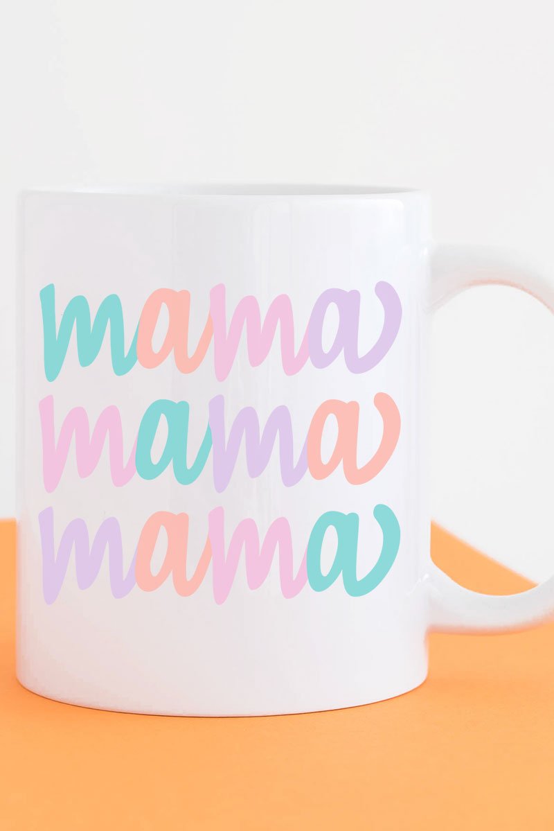 Stacked Pastel Mama Ceramic Mug Wholesale Accessory Market