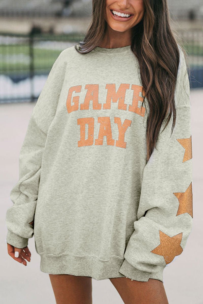 Orange 'Game Day' Stars Sweatshirt | Wholesale Accessory Market