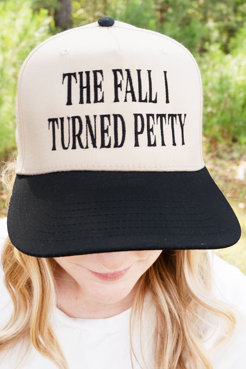 The Fall I Turned Petty Embroidered Otto Crown Split Baseball Cap ...