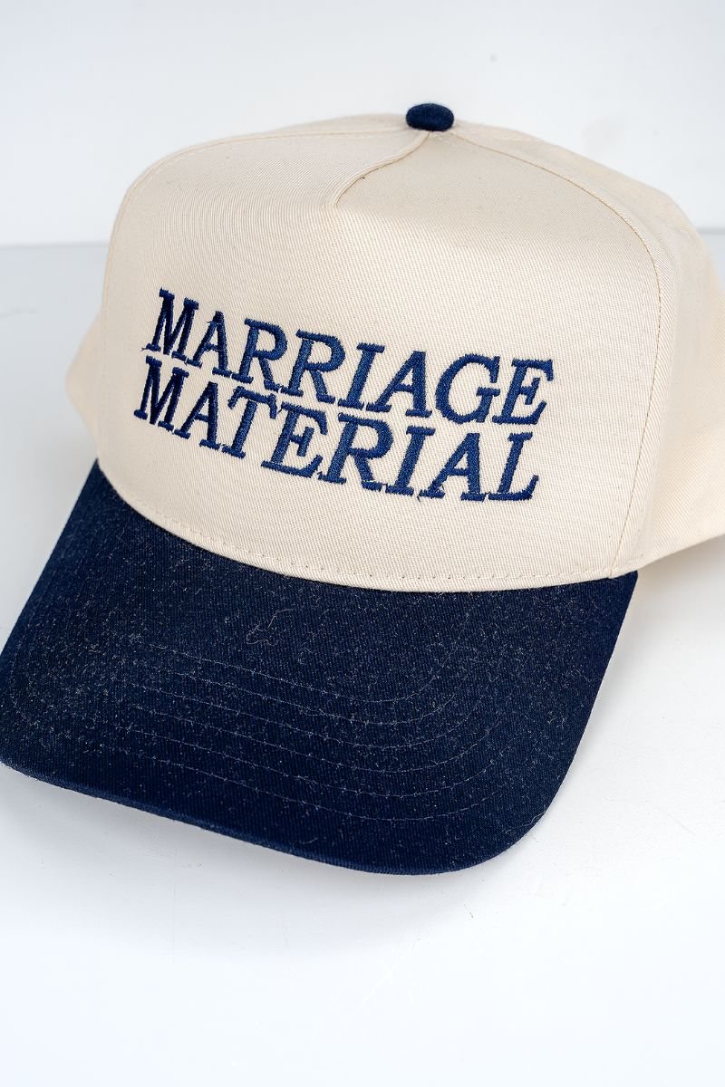 Marriage Material Embroidered Five Panel Twill Cap | Wholesale ...