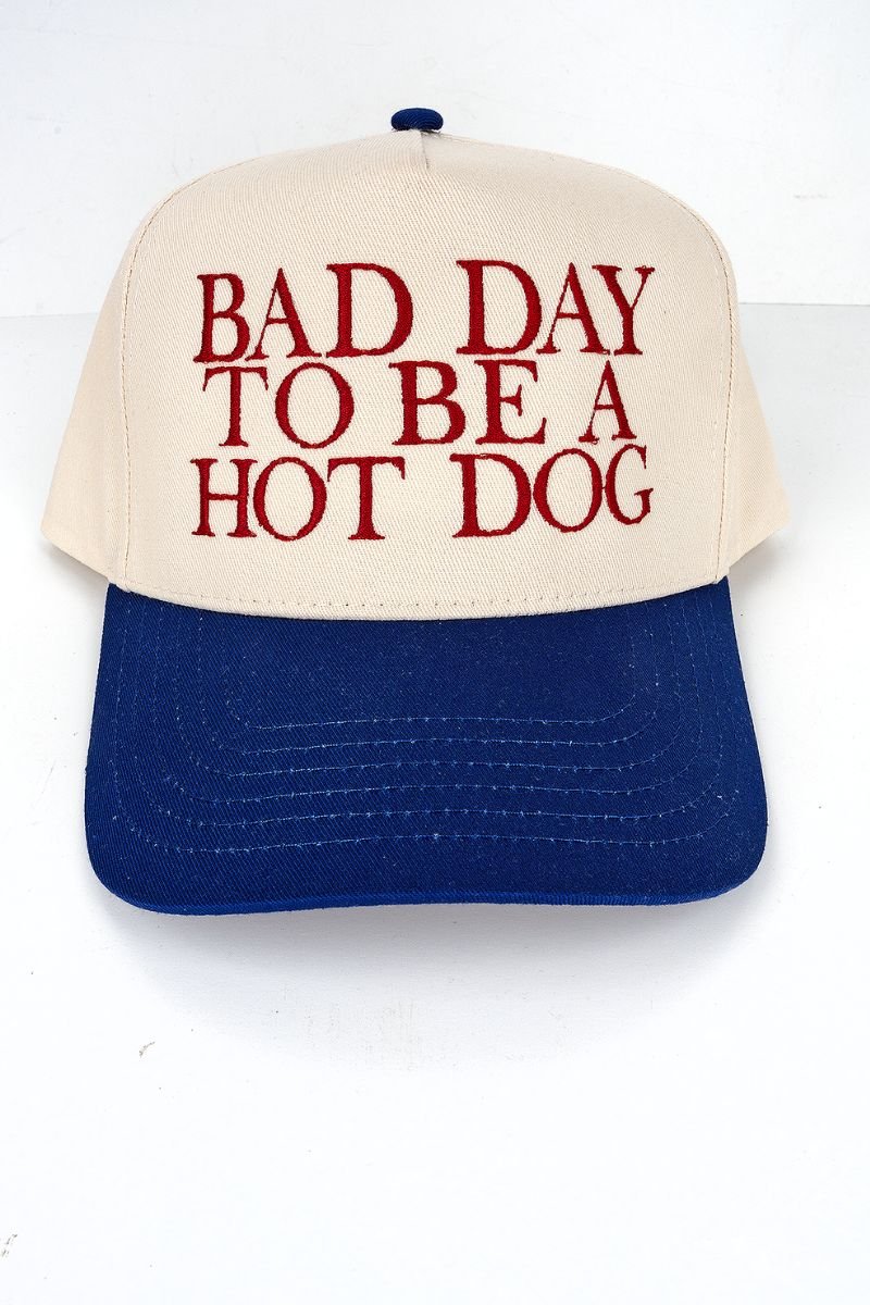 Bad Day To Be A Hot Dog Embroidered Five Panel Twill Cap | Wholesale ...