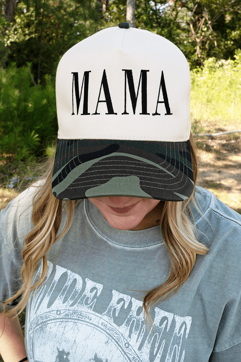 Embroidered Mama Five Panel Twill Cap | Wholesale Accessory Market