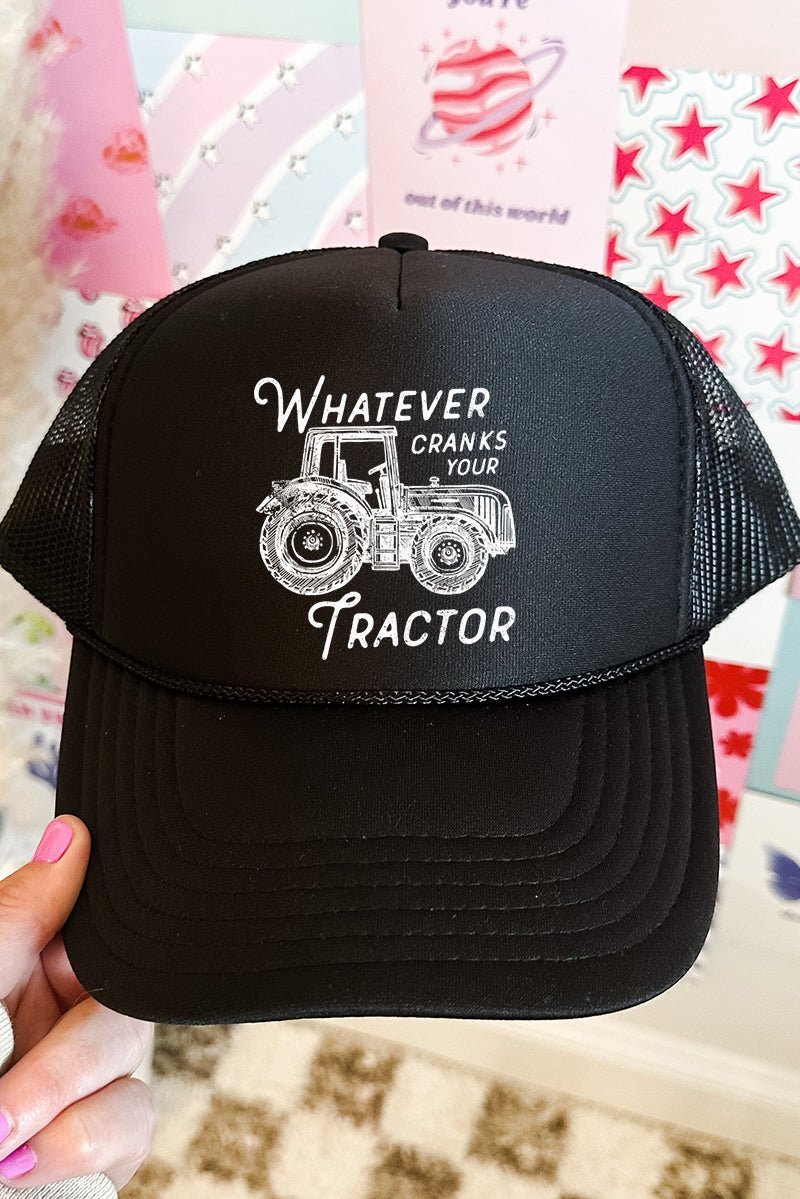 Whatever Cranks Your Tractor Black Foam Front Trucker Hat | Wholesale ...