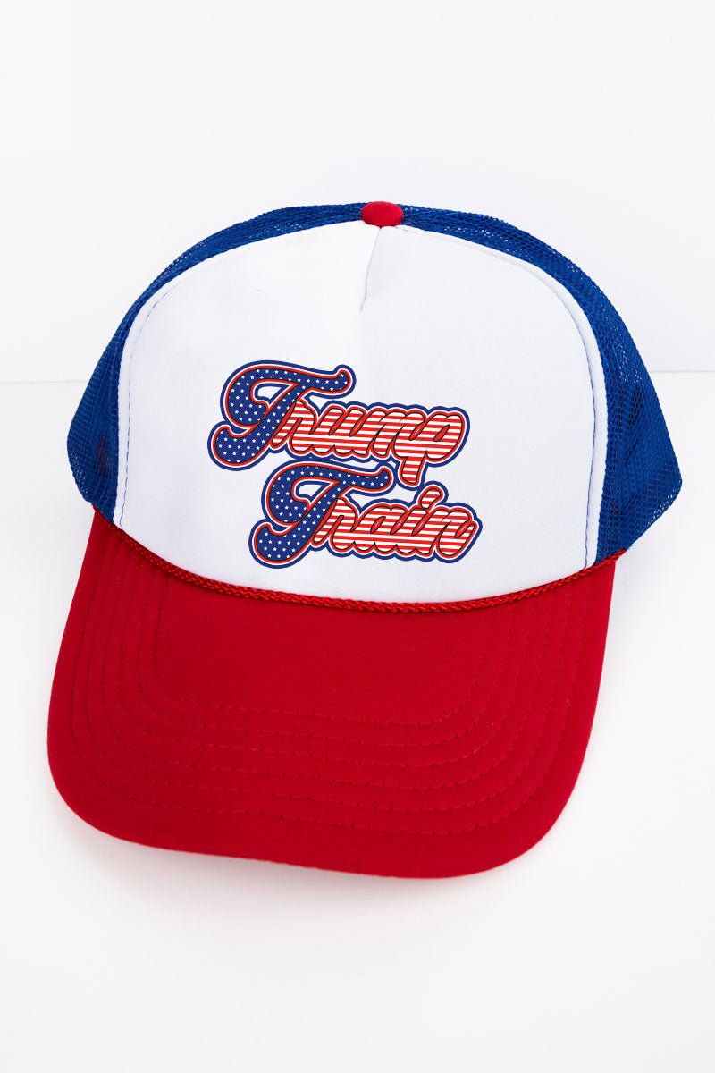 Trump Train Otto Red, White, & Blue Mid Profile Trucker Hat | Wholesale ...