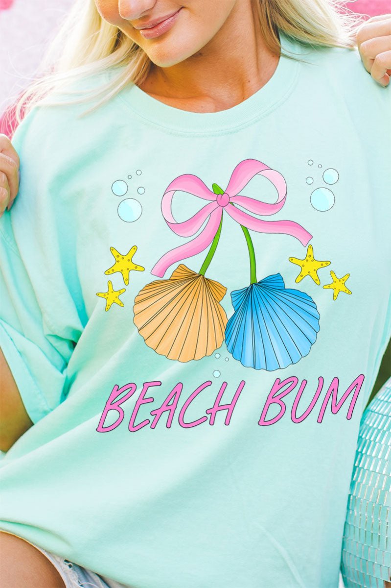 Coquette Shell Beach Bum Comfort Colors Adult Ring-Spun Cotton Tee ...