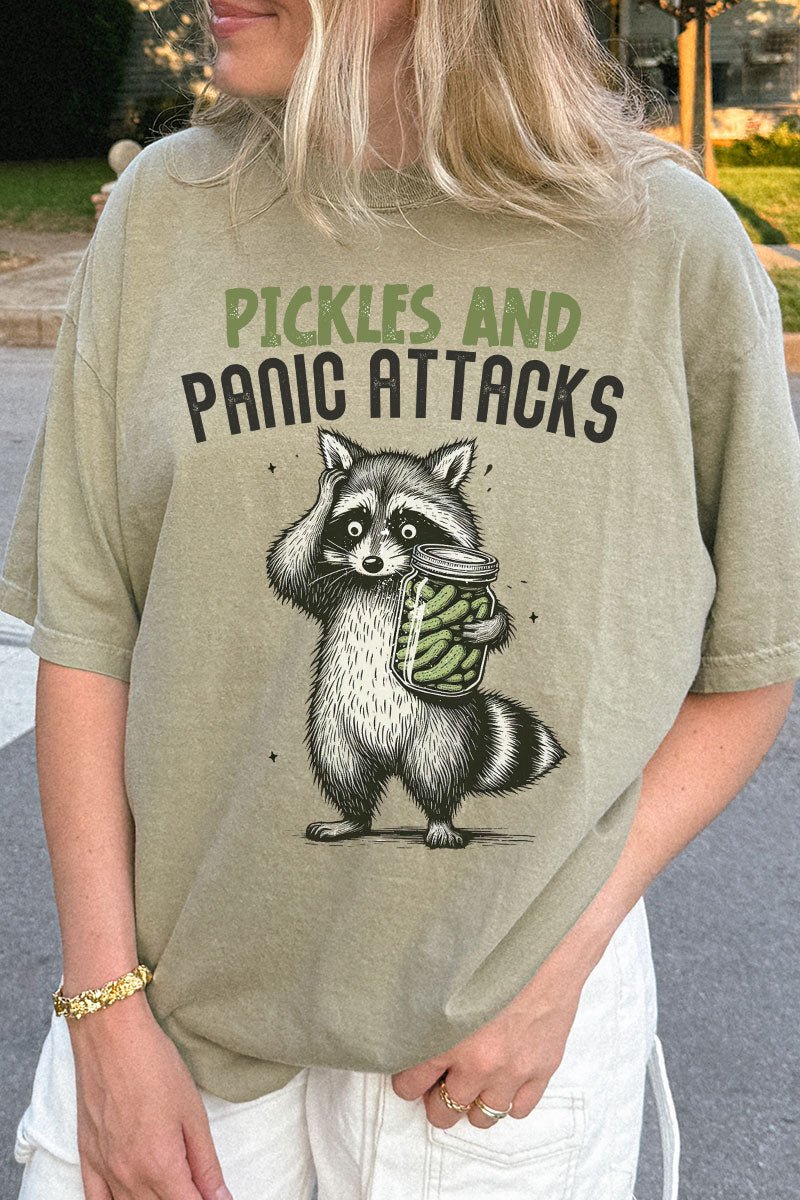 Pickles And Panic Attacks Comfort Colors Adult Ring-Spun Cotton Tee ...