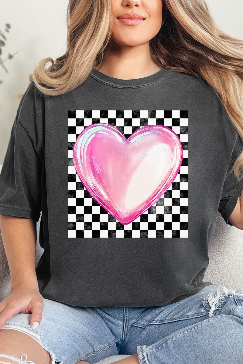 Bubble Heart Retro Adult Ring-Spun Cotton Tee | Wholesale Accessory Market