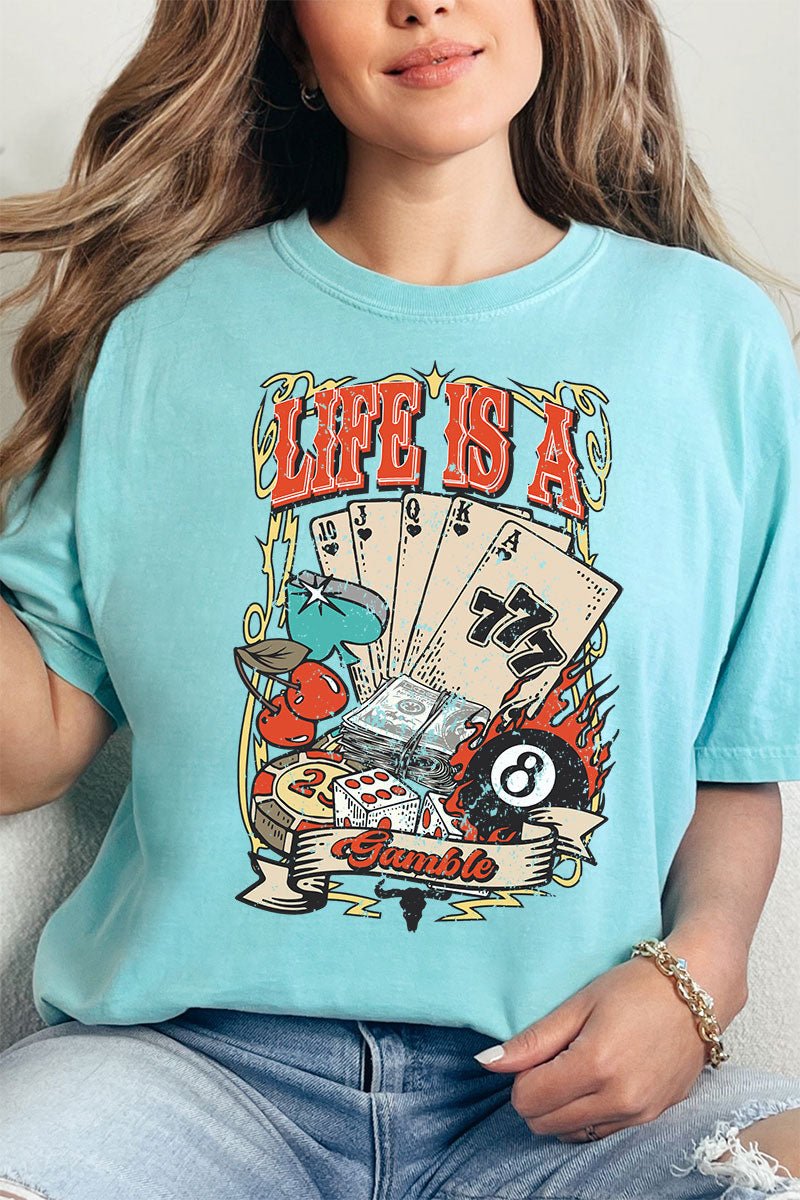 Life Is A Gamble Comfort Colors Adult Ring-Spun Cotton Tee | Wholesale ...