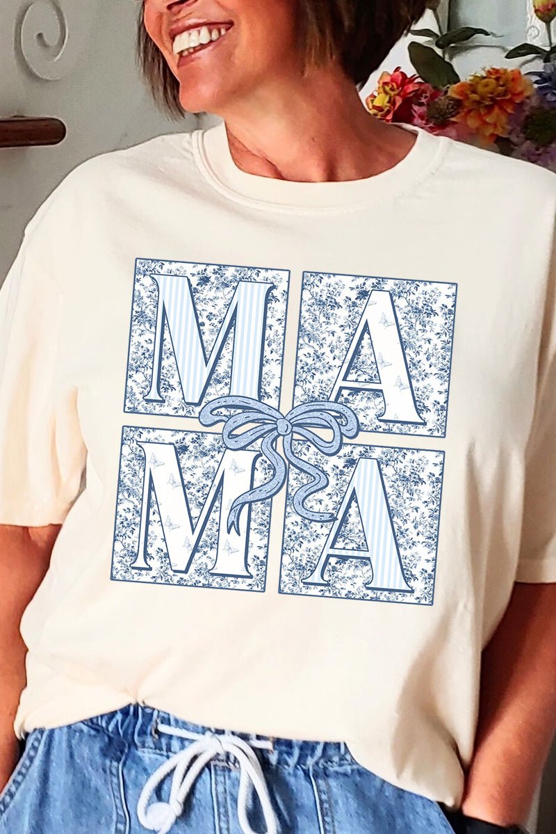 Preppy Blue Mama Comfort Colors Adult Ring-Spun Cotton Tee | Wholesale ...