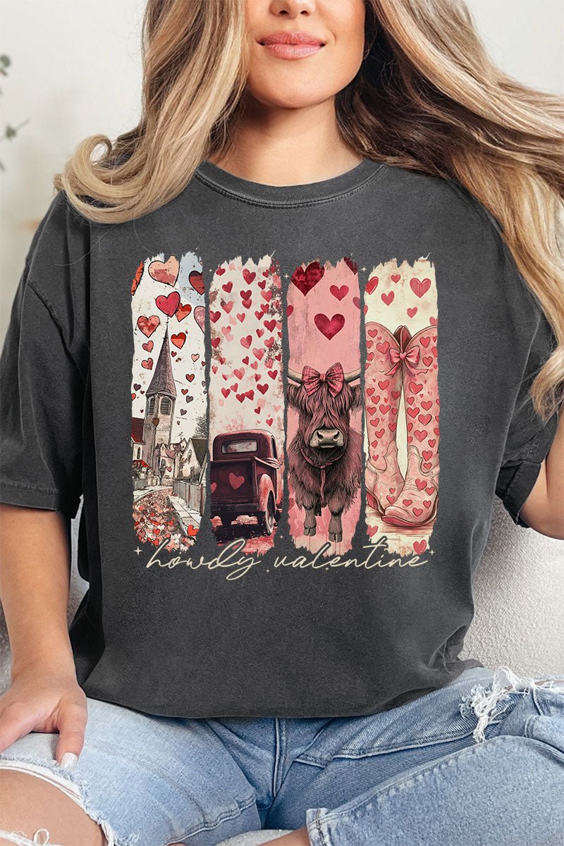 Retro Howdy Valentine Adult Ring-Spun Cotton Tee | Wholesale Accessory ...