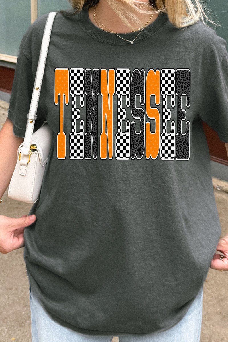 Checkered & Cheetah Tennessee Adult Ring-Spun Cotton Tee | Wholesale ...
