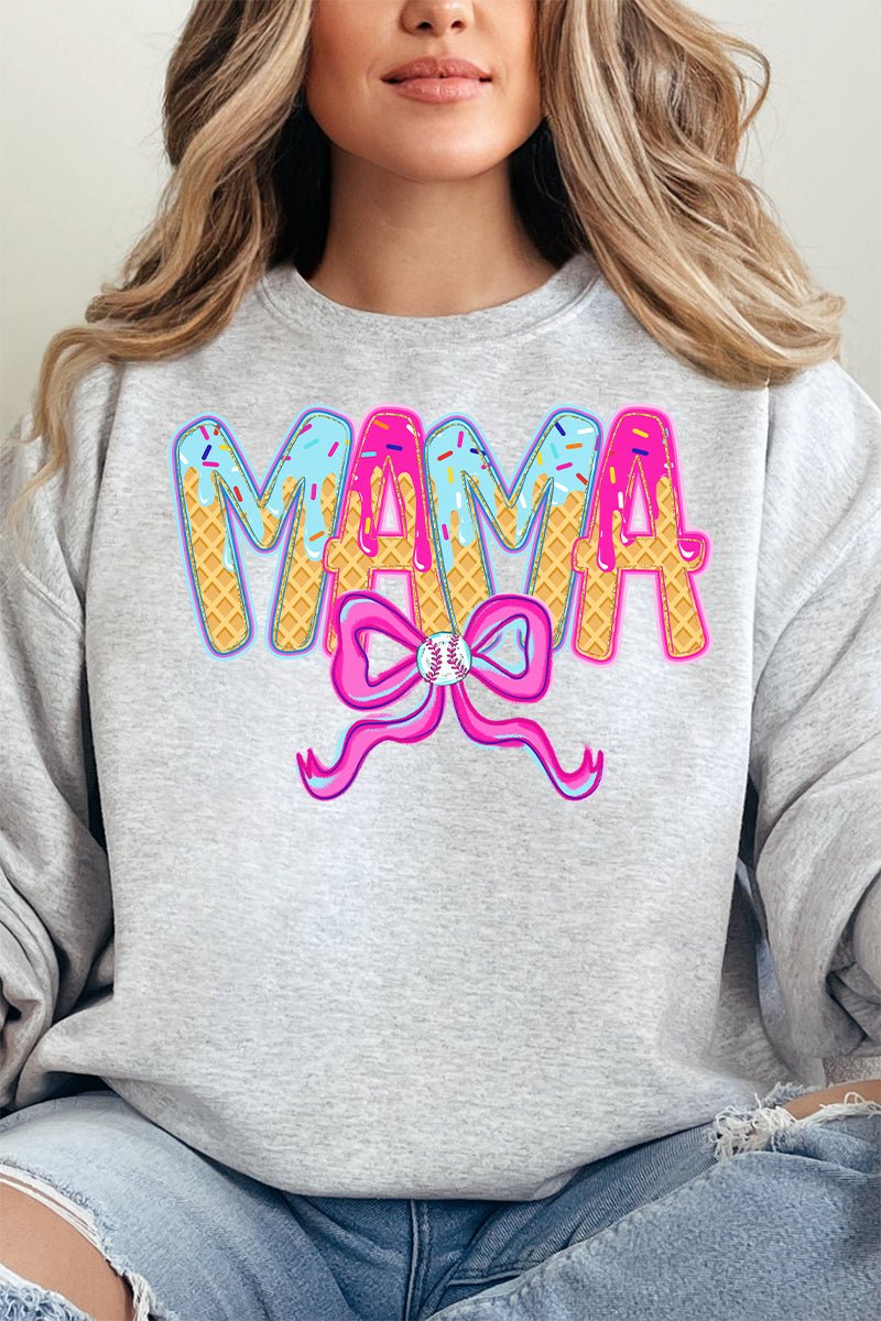 Drippy Baseball Mama Heavy-weight Crew Sweatshirt | Wholesale Accessory ...