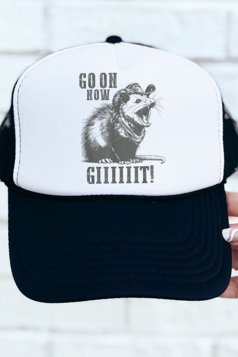 Go On Git Otto Black with White Foam Front Trucker Hat | Wholesale ...