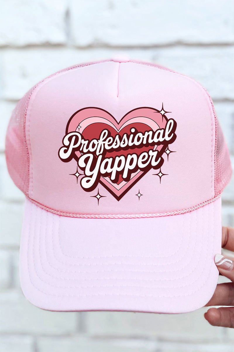 Heart Professional Yapper Otto Soft Pink Foam Front Trucker Hat ...