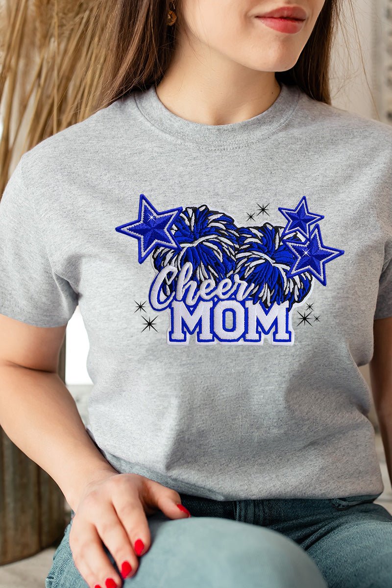 Royal Blue Cheer Mom Short Sleeve Relaxed Fit T-Shirt | Wholesale ...