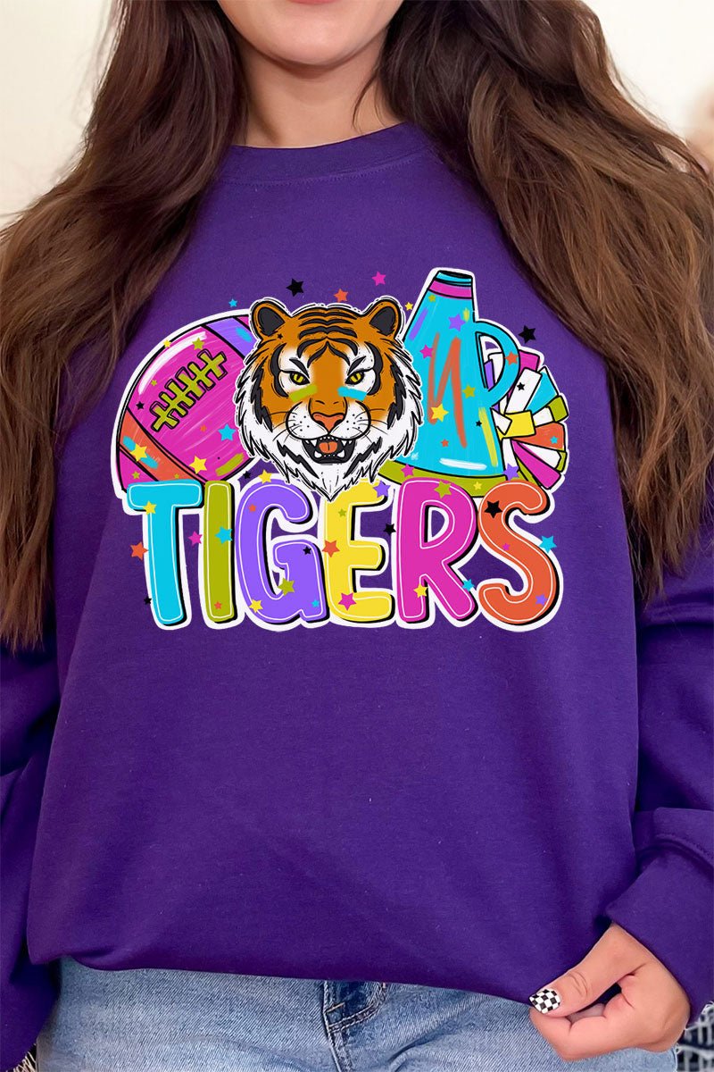 Bright Tigers Colorful Unisex NuBlend Crew Sweatshirt | Wholesale ...