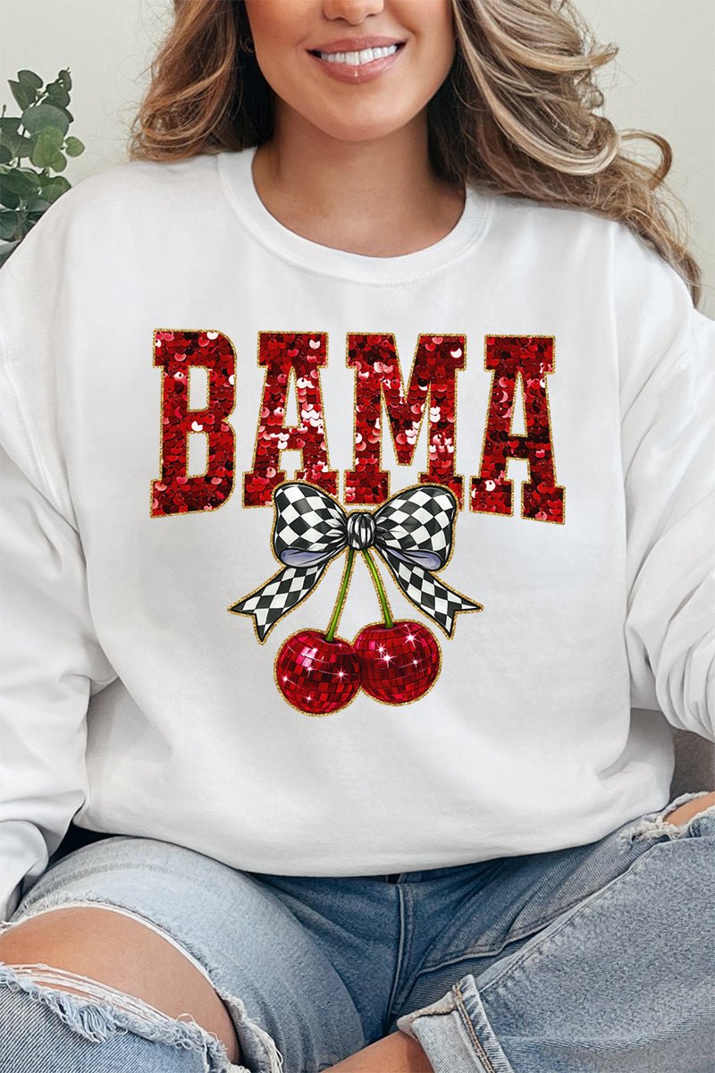Faux Sequin Cherry Bama Unisex NuBlend Crew Sweatshirt | Wholesale ...