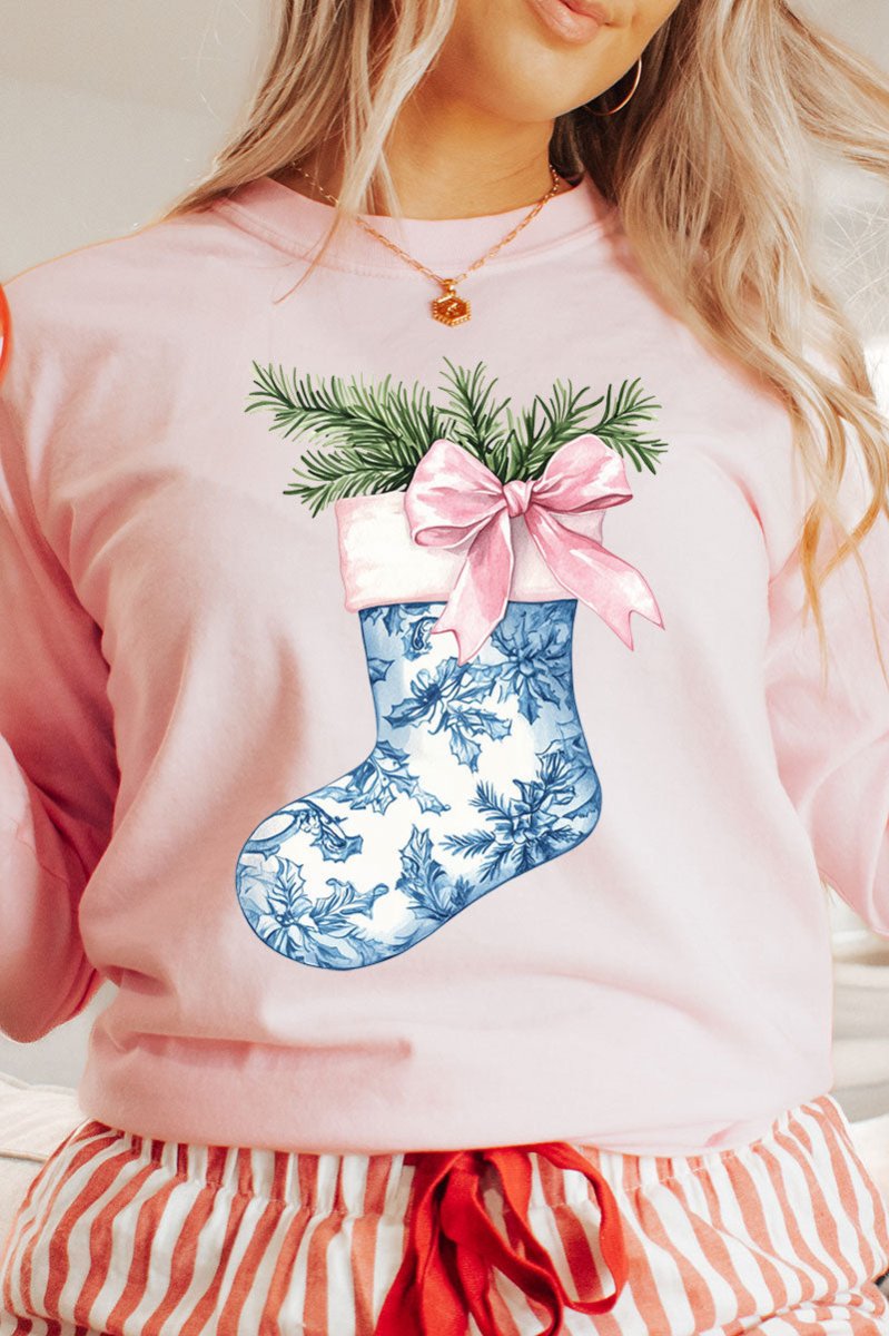 Chinoiserie Stocking Comfort Colors Heavyweight Long Sleeve T-Shirt ...