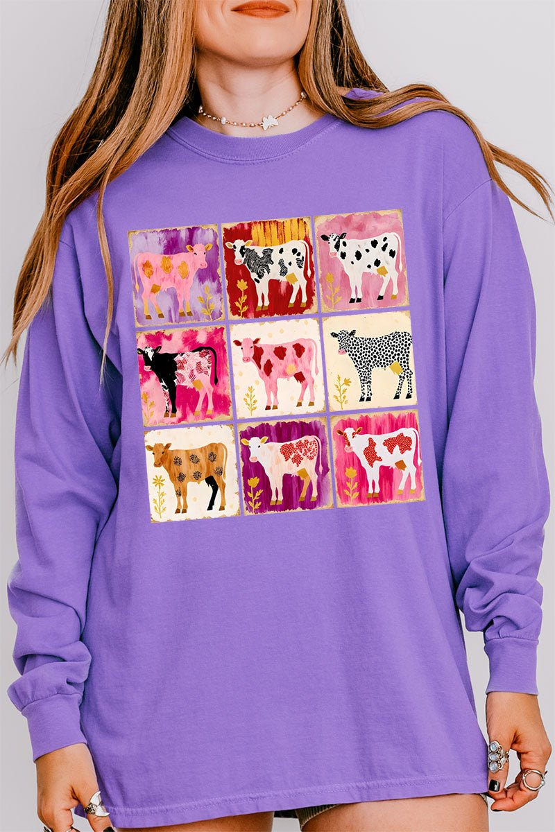 Patchwork Pastures Comfort Colors Heavyweight Long Sleeve T-Shirt ...