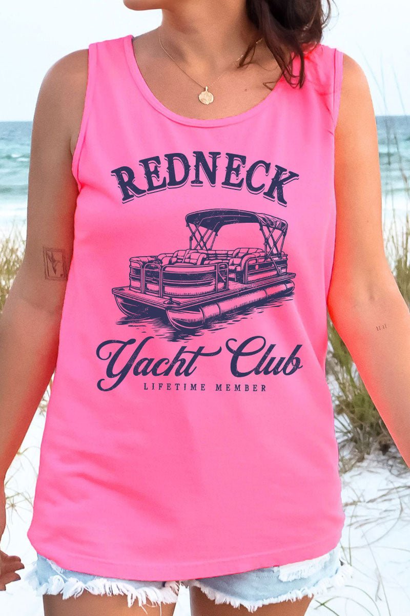 Redneck Yacht Club Comfort Colors Cotton Tank Top | Wholesale Accessory ...