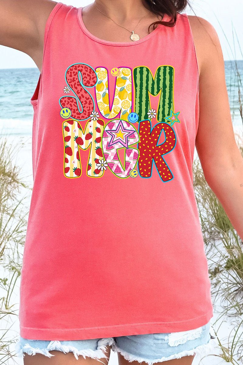 Watermelon Summer Comfort Colors Cotton Tank Top | Wholesale Accessory ...