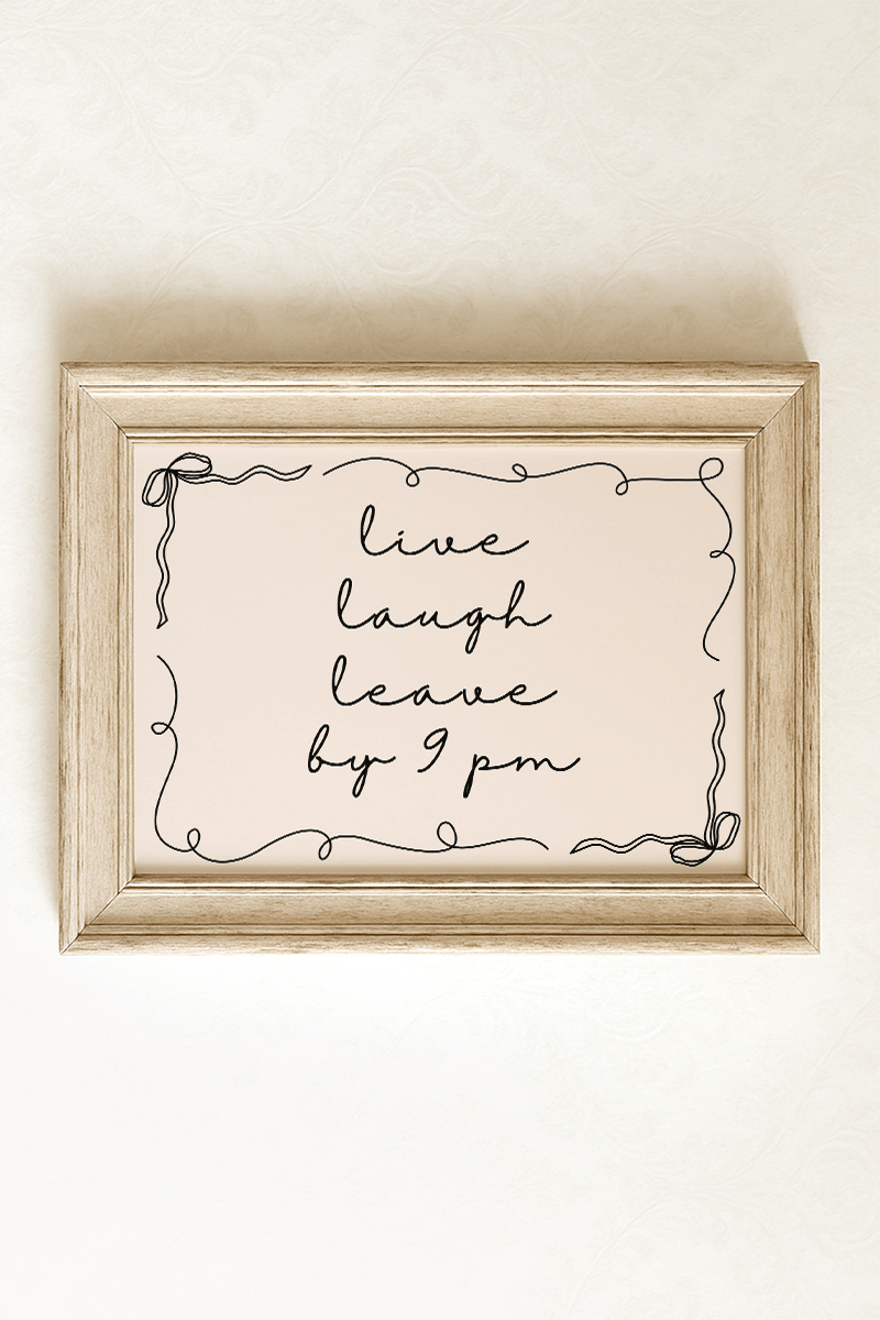 Leave By 9 Ready To Frame Canvas Print | Wholesale Accessory Market