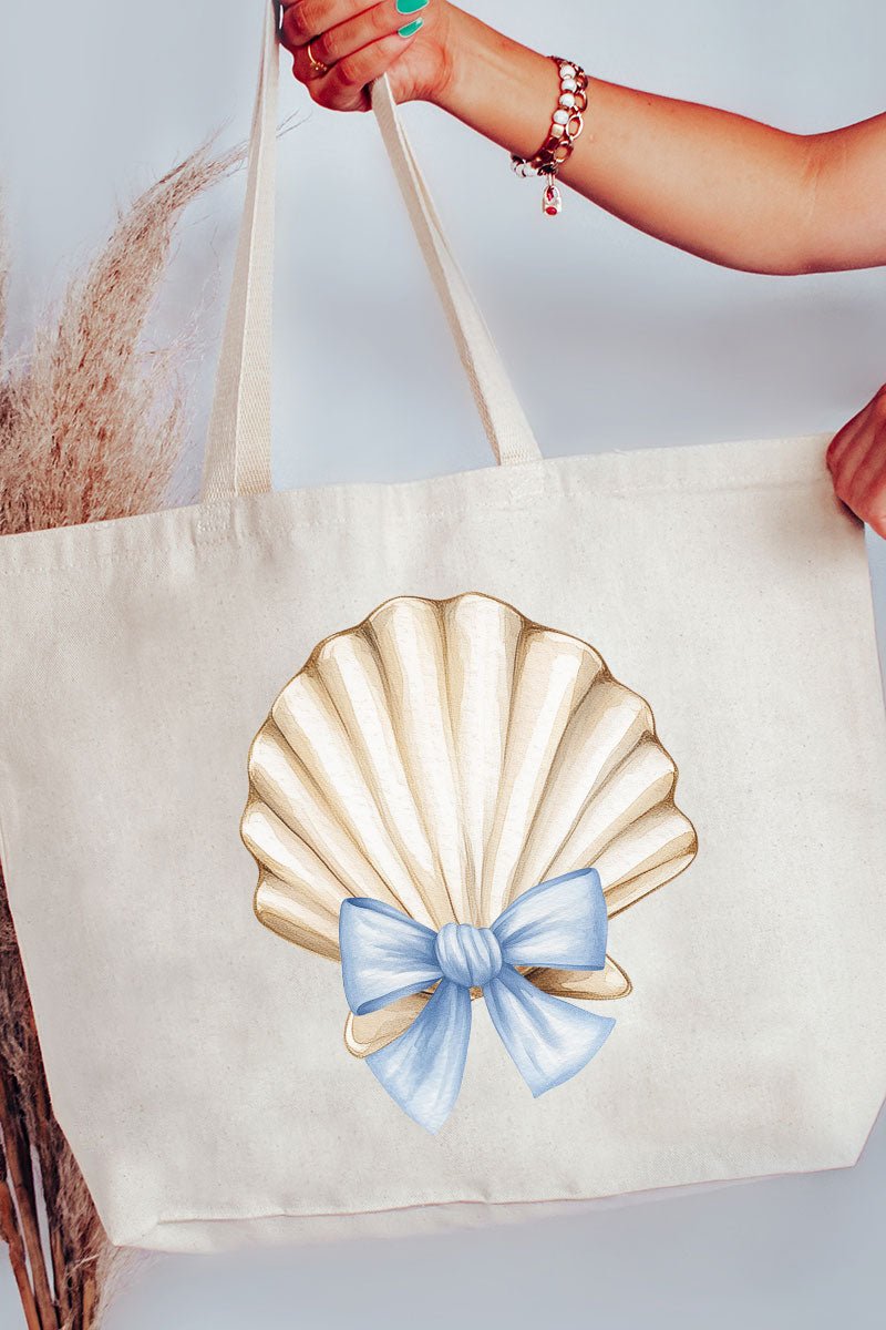 Coquette Seashell Canvas Jumbo Tote | Wholesale Accessory Market