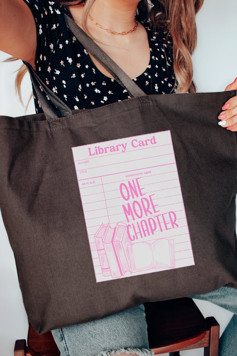 Library Card Canvas Jumbo Tote | Wholesale Accessory Market