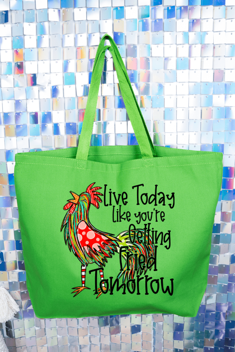 Getting Fried Tomorrow Canvas Jumbo Tote | Wholesale Accessory Market