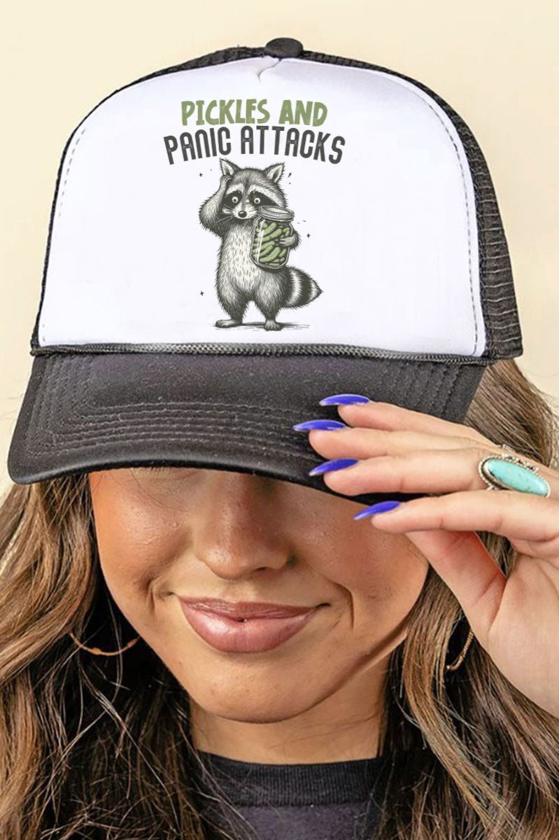 Pickles And Panic Attacks Foam Mesh Back Trucker Cap | Wholesale ...