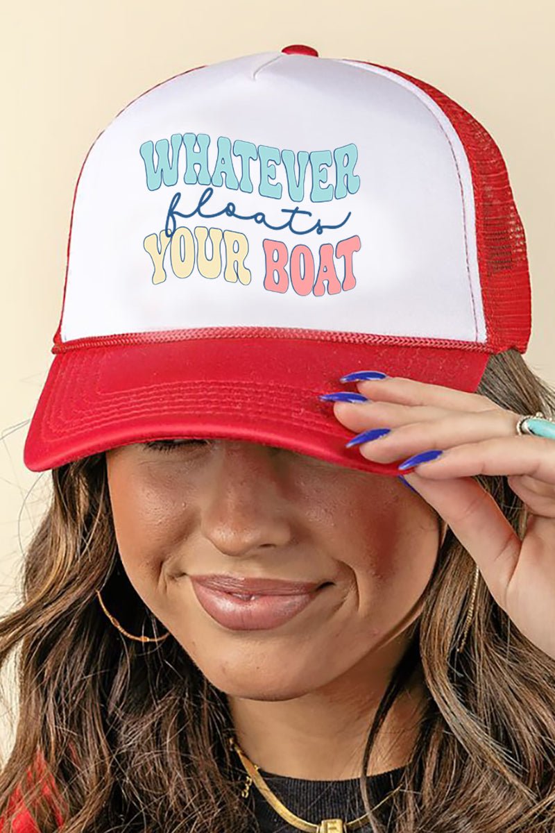 Whatever Floats Your Boat Foam Mesh Back Trucker Cap | Wholesale ...
