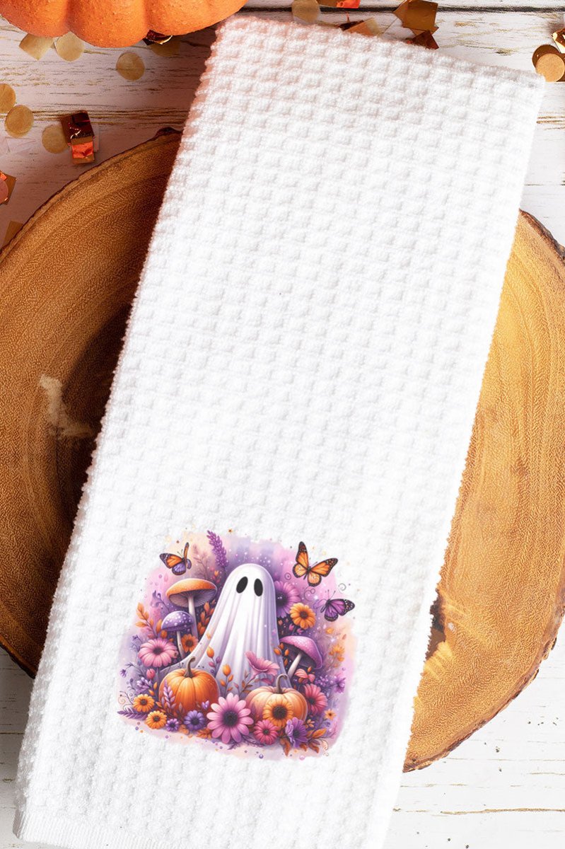 Purple Boho Boo Waffle Kitchen Towel| Wholesale Accessory Market