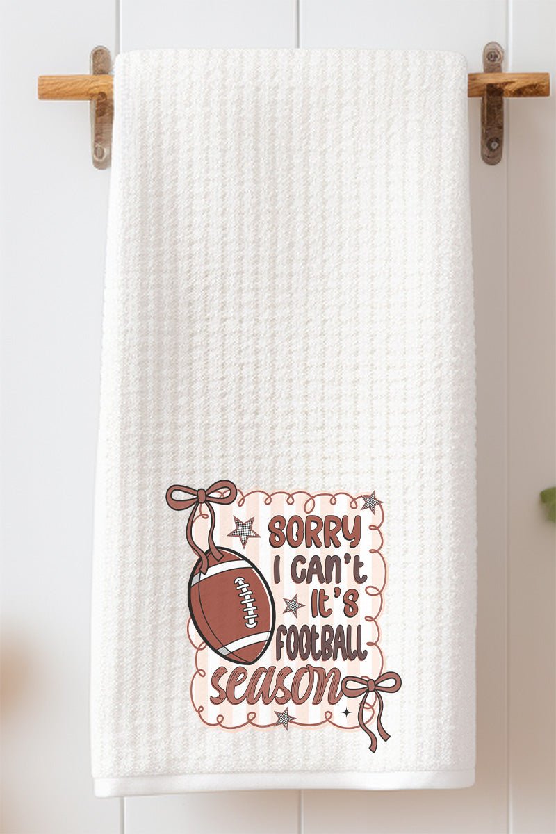 Sorry It's Football Season Waffle Kitchen Towel | Wholesale Accessory ...