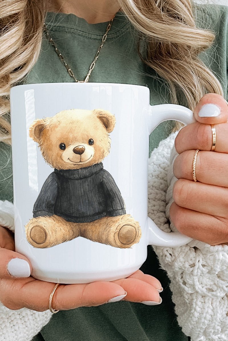 Black Vintage Teddy Bear Ceramic Mug | Wholesale Accessory Market