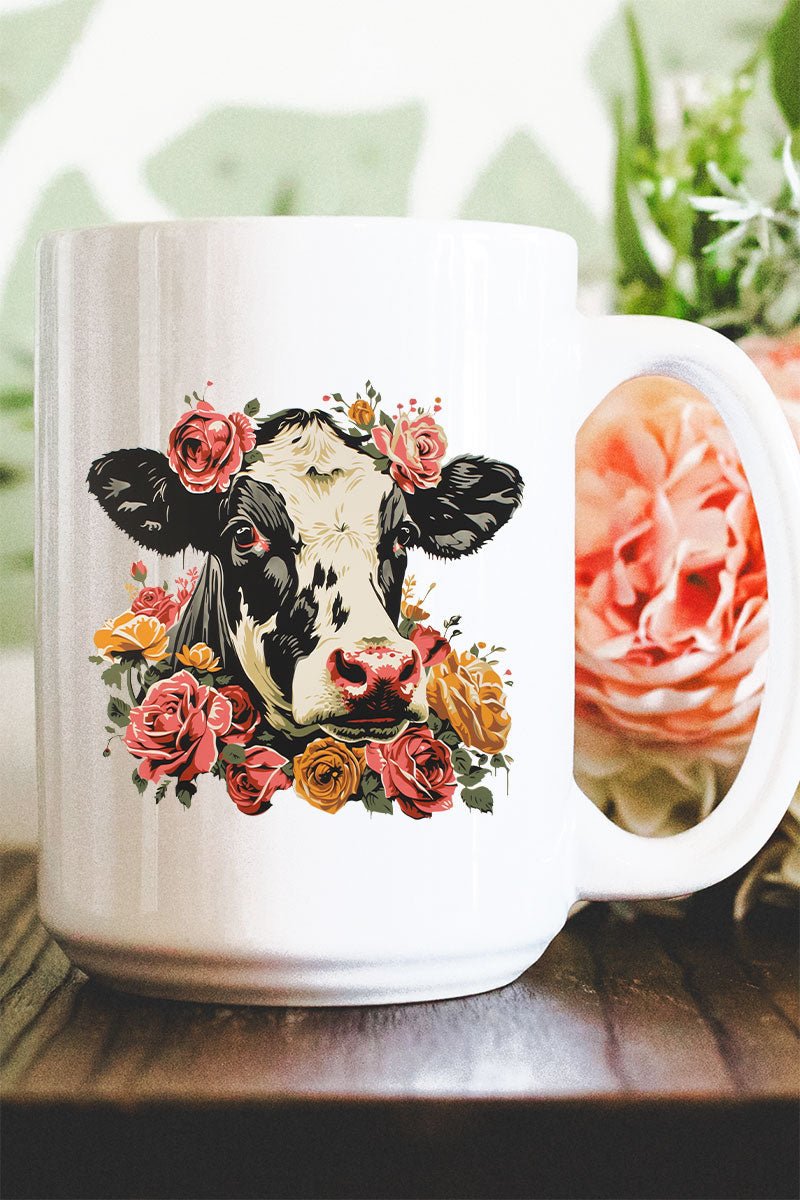 Blossom The Cow White Mug| Wholesale Accessory Market