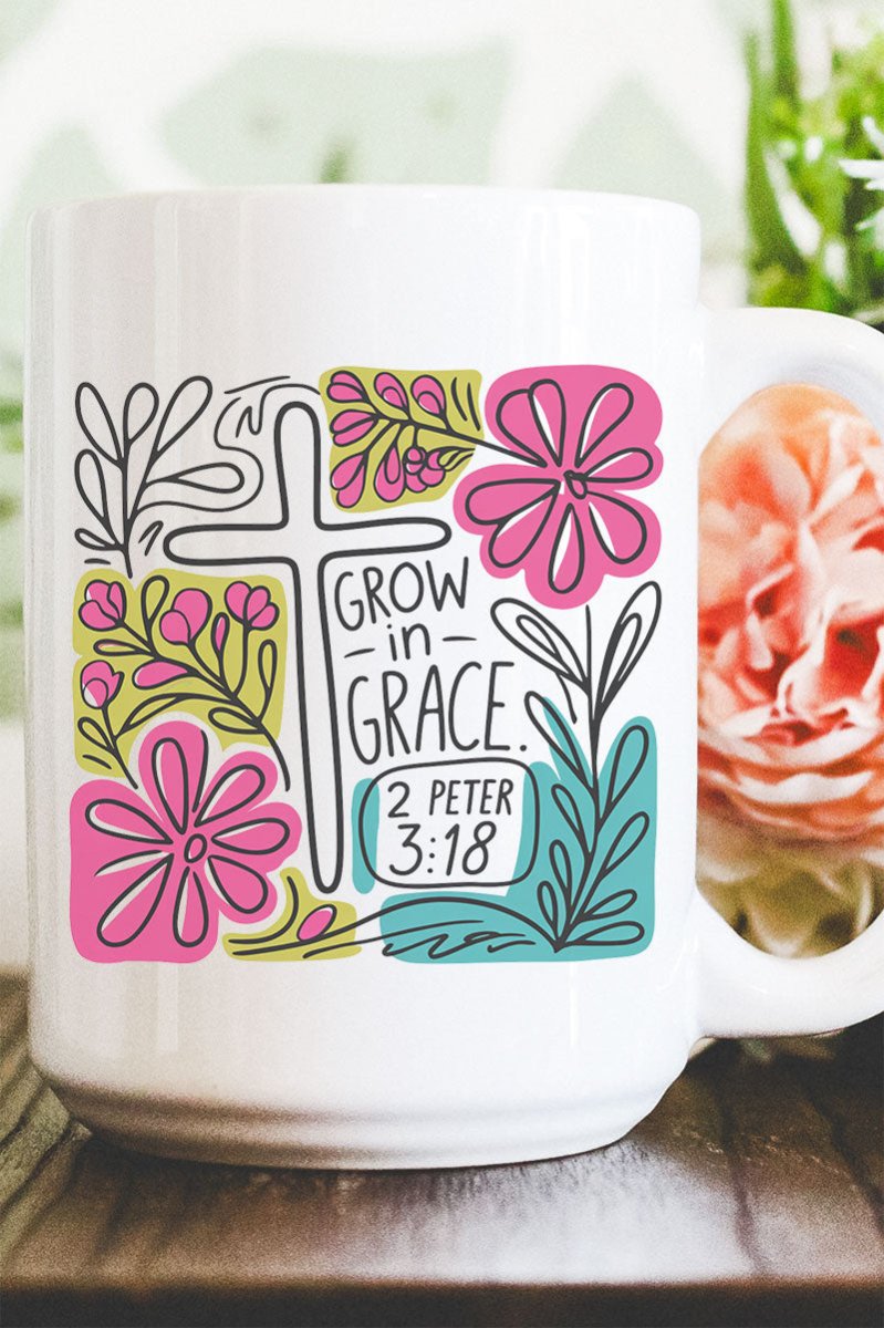 Grow In Grace Doodle Ceramic Mug | Wholesale Accessory Market