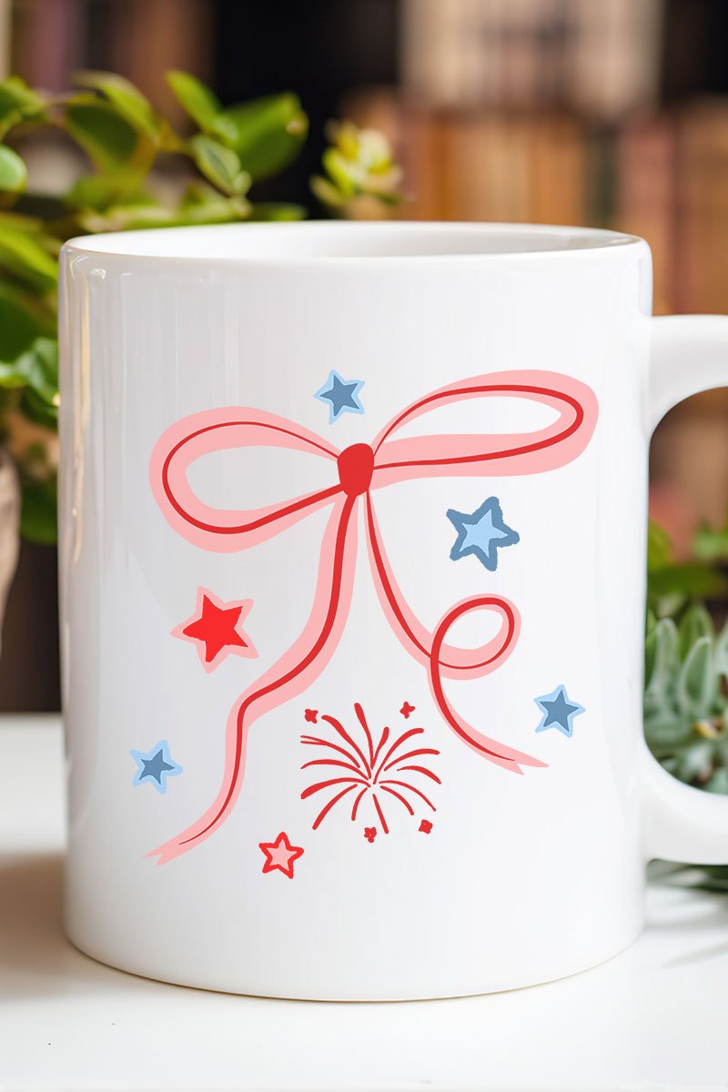 Patriotic Pop Coquette Ceramic Mug | Wholesale Accessory Market
