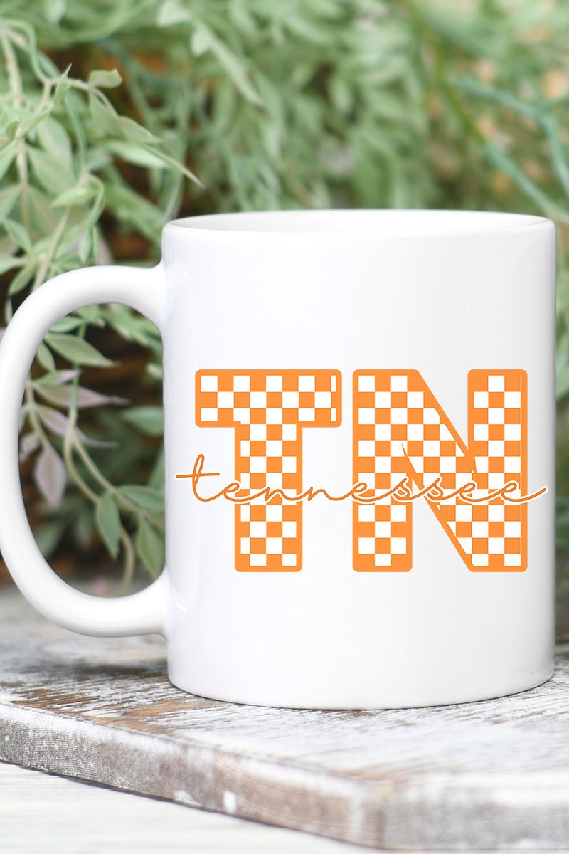 Tennessee Checkered Ceramic Mug | Wholesale Accessory Market