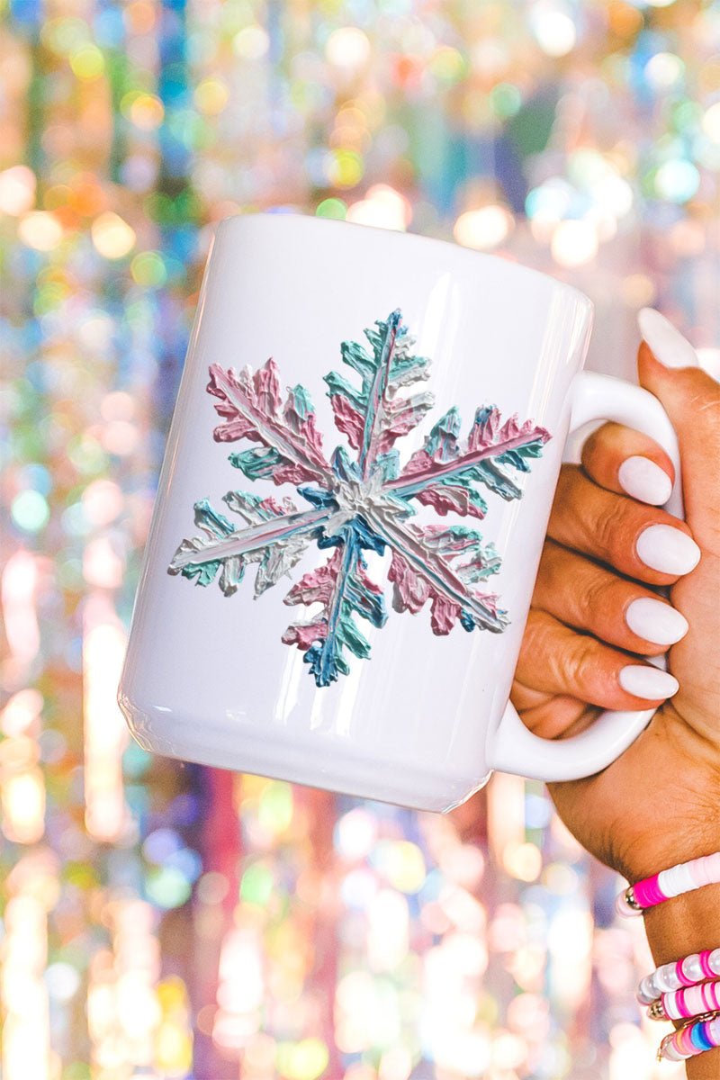 The Painted Snowflake Ceramic Mug | Wholesale Accessory Market
