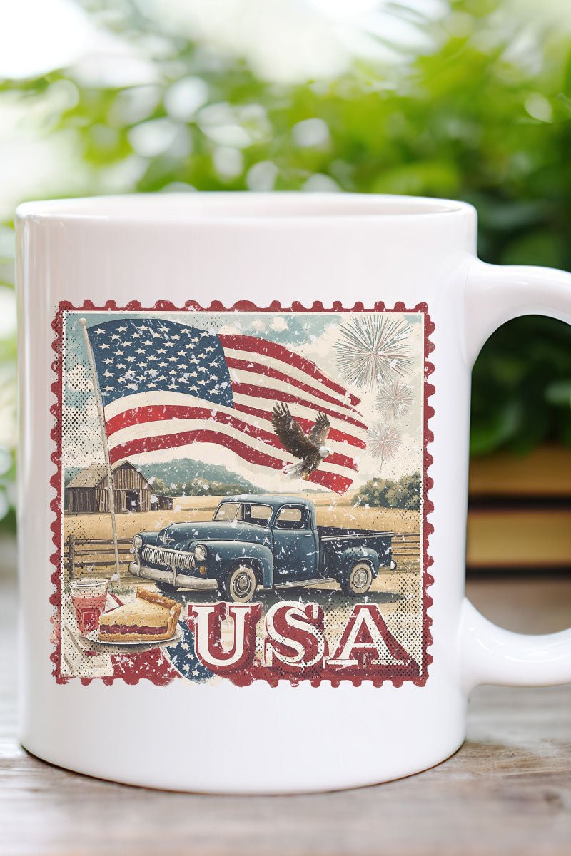 Vintage USA Stamp Ceramic Mug | Wholesale Accessory Market
