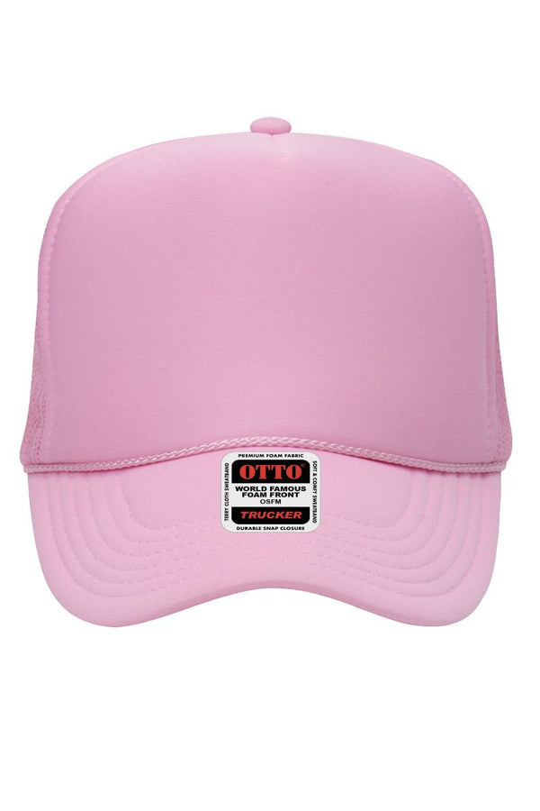 OTTO Pink Foam Front High Crown Trucker Hat | Wholesale Accessory Market