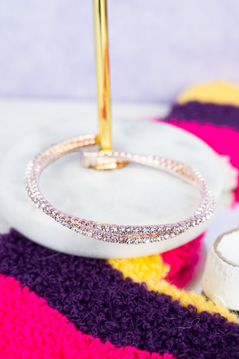 Rochelle Rose Goldtone Crystal Bracelet| Wholesale Accessory Market