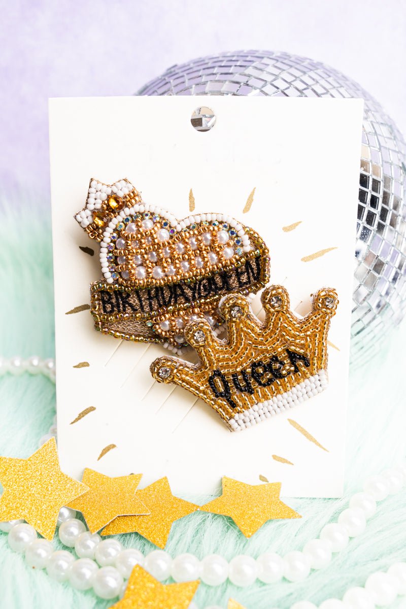 Seed Bead 'Birthday Queen' Hat Pins | Wholesale Accessory Market