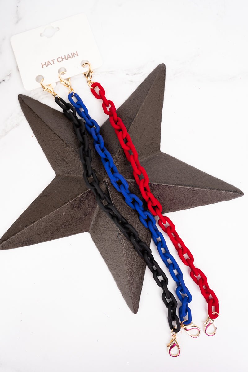 Link It Up Red, Black and Blue Trucker Hat Chains| Wholesale Accessory ...