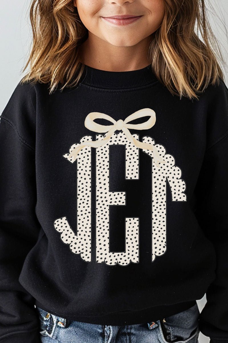 Youth Speckle 3 Letter Monogram Crew Sweatshirt | Wholesale Accessory ...