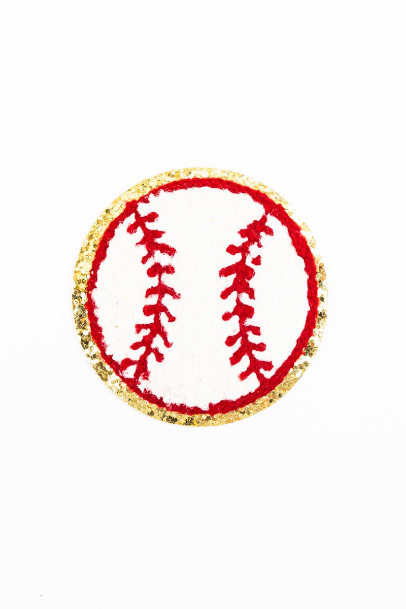 Baseball Glitter Chenille Patch | Wholesale Accessory Market