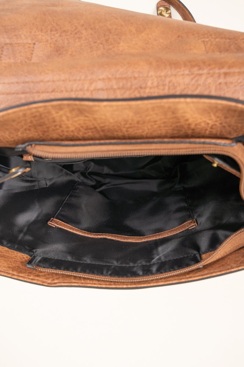 Red Faux Leather Haley Satchel Backpack | Wholesale Accessory Market