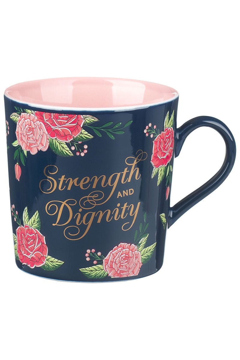 Strength & Dignity Pink Roses Mug | Wholesale Accessory Market